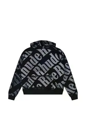 Rhude All-over Logo Print Hoodie