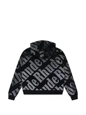 Rhude All-over Logo Print Hoodie