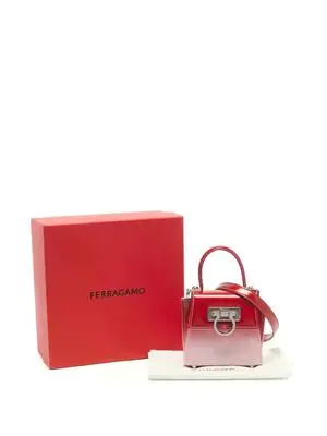FERRAGAMO Iconic Top Handle Leather Tote Bag - Red