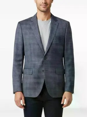 BOSS The James4 Single-breasted Check-pattern Wool Blazer
