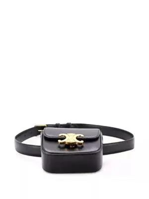 Celine Claude Shiny Calfskin Mini Belt Bag - Black