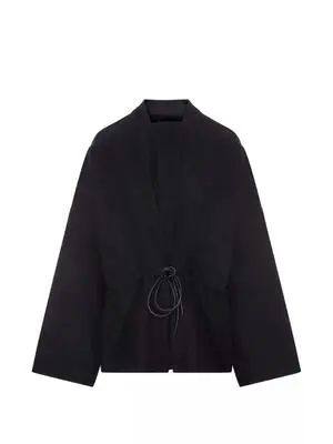 Rick Owens Drawstring Wool Jacket - Black