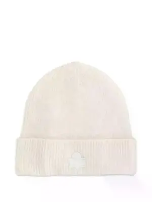 Isabel Marant Étoile Logo Patch Ribbed Beanie Hat - Neutrals