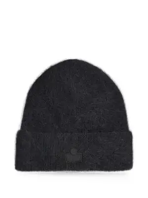 Isabel Marant Étoile Logo-patch Knitted Beanie - Black