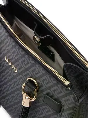 Liu Jo Small Satchel Bag With Monogram Print And Matching Charm