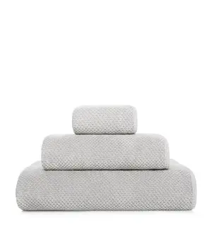 GRACCIOZA Bee Waffle Bath Sheet - Silver