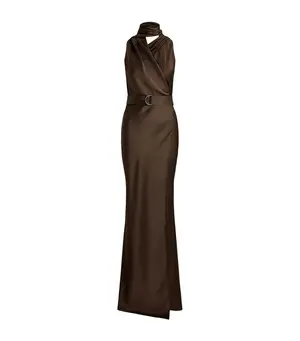 Ralph Lauren Silk Rynn Maxi Dress - Blue
