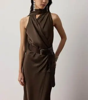 Ralph Lauren Silk Rynn Maxi Dress - Blue