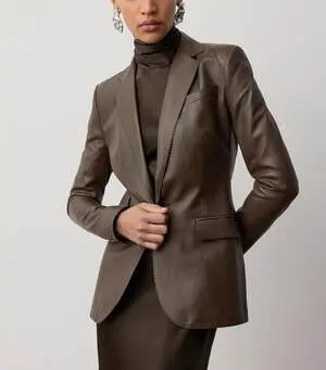 Ralph Lauren Leather Parker Blazer
