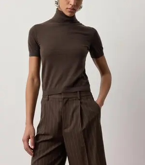 Ralph Lauren Cashmere Short-sleeve Rollneck Sweater