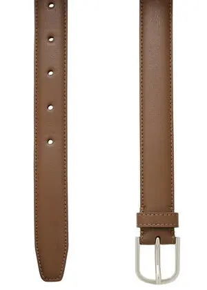 TOTEME Slim Leather Belt - Tan