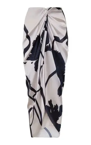 ANDRES OTALORA Cairo Printed Pareo Midi Skirt - Print