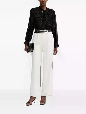 Joseph Ribkoff Polka-dot Pussy-bow Blouse