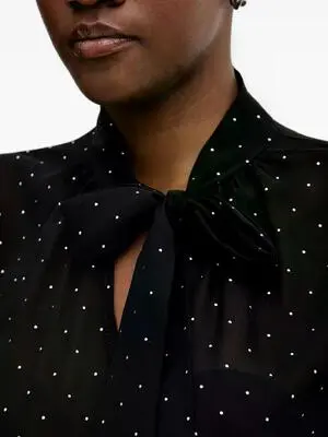Joseph Ribkoff Polka-dot Pussy-bow Blouse