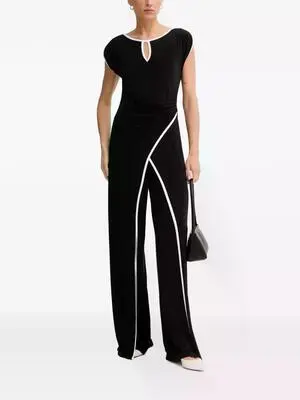 Joseph Ribkoff Contrast Trim Jumpsuit - Black