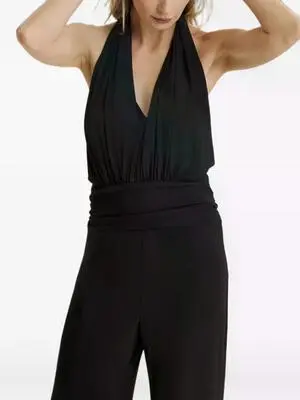 CUANNA Halterneck Ruched Jumpsuit