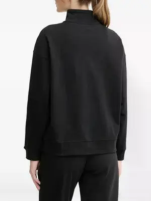 Dkny Logo Tape Quarter-zip Sweatshirt - Black