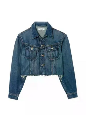 RE/DONE Californian Raw-cut Denim Jacket - Blue