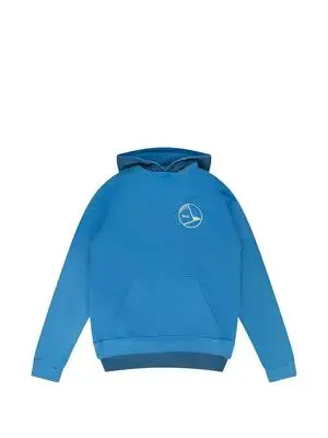 Rhude Logo-print Layered Hoodie - Blue