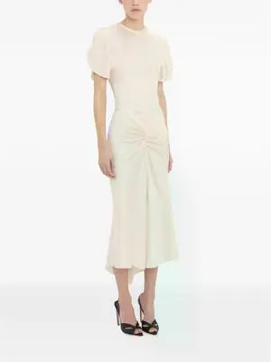 Victoria Beckham Bela Asymmetric Midi Skirt - Neutrals