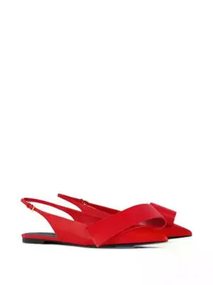 Givenchy Twisted-ribbon Slingback Ballet Flats - Red