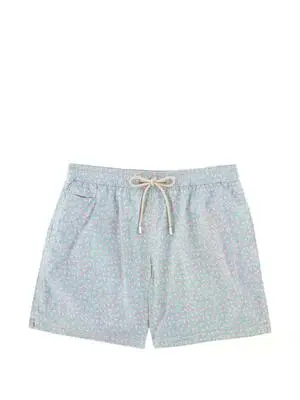 MC2 SAINT BARTH Flamingo Print Swim Shorts - Blue