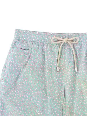 MC2 SAINT BARTH Flamingo Print Swim Shorts - Blue