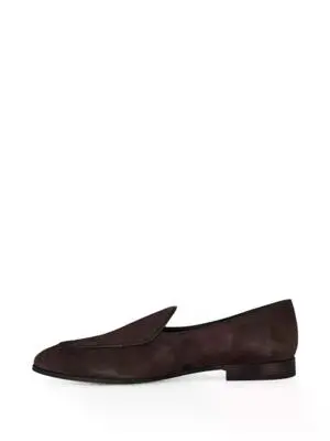 Eleventy Almond Toe Suede Loafers