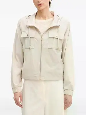 Joseph Ribkoff Hooded Zip-up Jacket With Flap Pockets