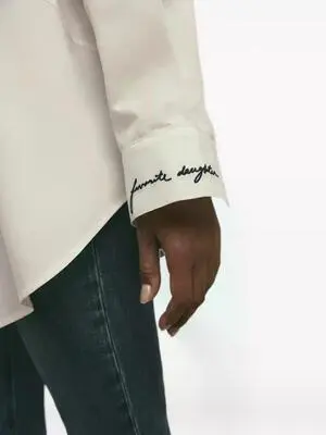 FAVORITE DAUGHTER Zip It Embroidered Cuff Shirt