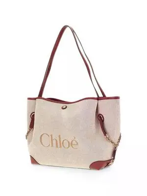 Chloé Clover Logo-print Calf Leather-trim Shoulder Bag