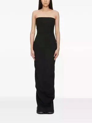 Rick Owens Strapless Bustier Maxi Gown - Black