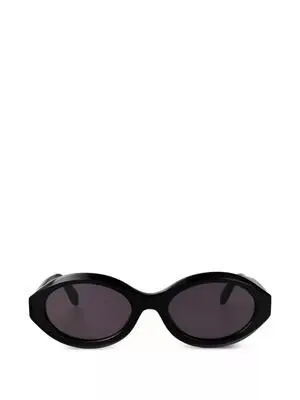 Palm Angels Oval Frame Sunglasses - Black