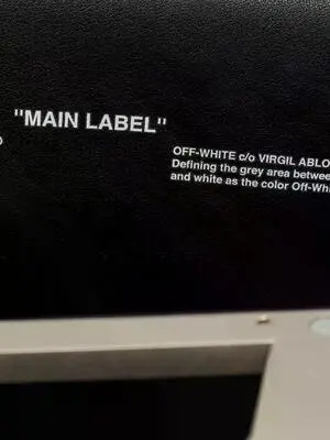Off-White Leather Tote Bag With Graphic Print