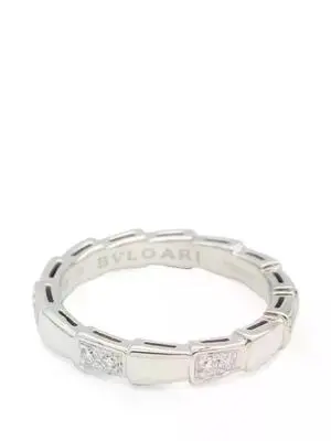 BVLGARI Serpenti Viper Diamond Ring - Silver
