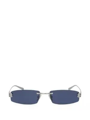 Balenciaga Gossip S Rectangle Frame Sunglasses - Silver
