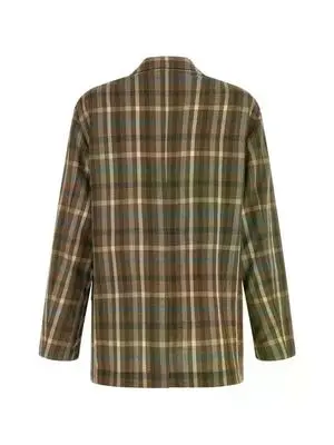 Auralee Check-pattern Wool Blazer