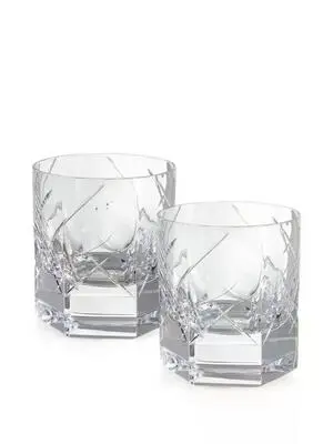 ROSENTHAL 2026 Vyras Geometric-cut Crystal Whisky Glasses - White
