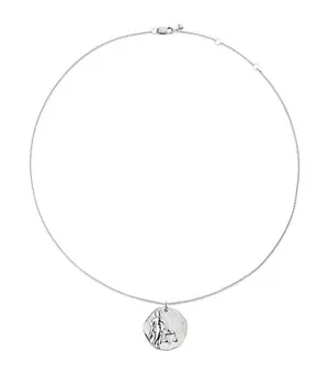 Monica Vinader Sterling Libra Zodiac Pendant Necklace - Silver