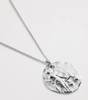 Monica Vinader Sterling Libra Zodiac Pendant Necklace - Silver
