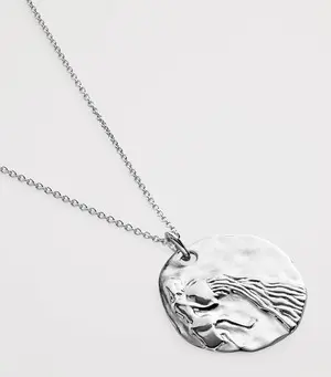 Monica Vinader Sterling Aquarius Zodiac Necklace - Silver