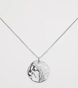 Monica Vinader Sterling Aquarius Zodiac Necklace - Silver