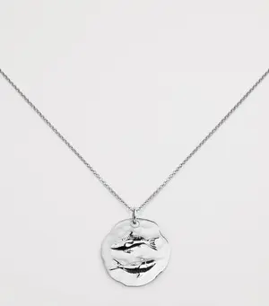 Monica Vinader Sterling Pisces Zodiac Pendant Necklace - Silver
