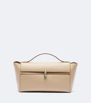 Savette Small Leather Top-handle Bag - Beige