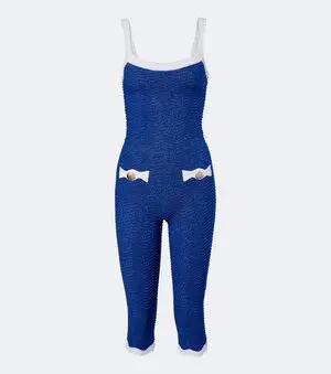 Retrofete Verene Rib-knitted Jumpsuit - Blue