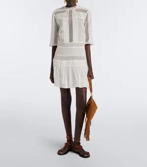 MARANT ETOILE Open-knit Minidress - White