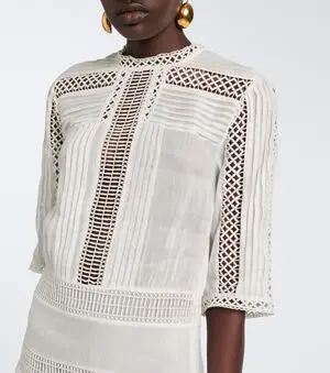 MARANT ETOILE Open-knit Minidress - White
