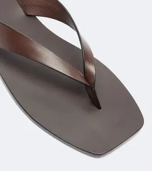 A.emery Kinto Leather Thong Sandals - Brown
