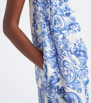 Camilla Floral Crystal-embellished Silk Jumpsuit