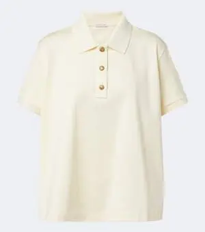 Moncler Cotton Polo Shirt - Yellow